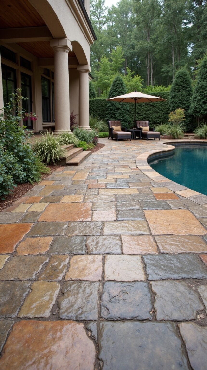 16 Textured Paver Patio Ideas That Add Texture & Style